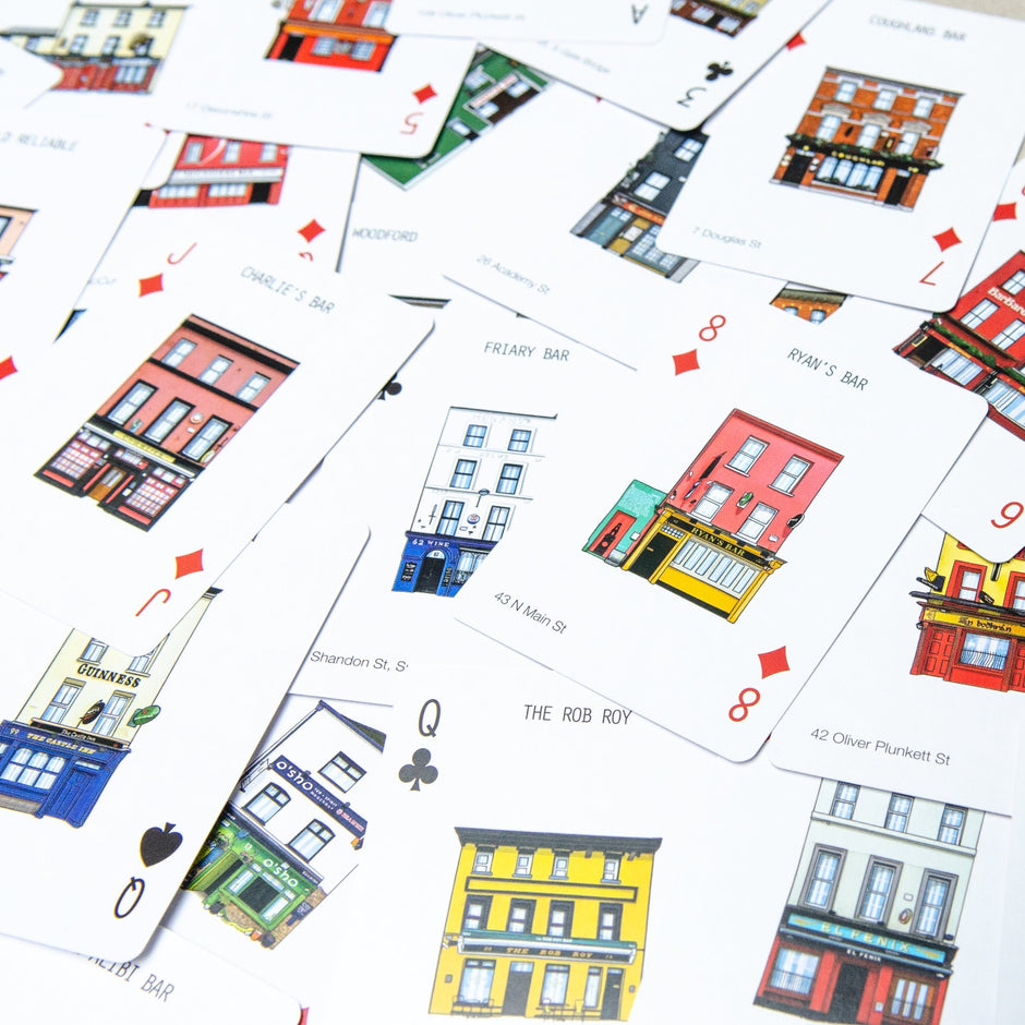 Hand Illustrated Irish Pub Playing Cards | Cowfield Design