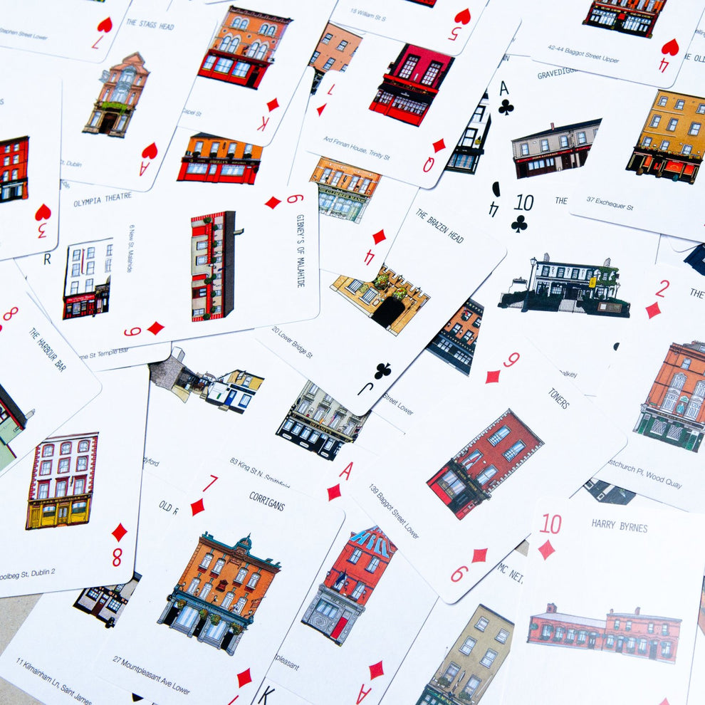 Dublin Gifts | Dublin Pub Playing Cards | Cowfield Design