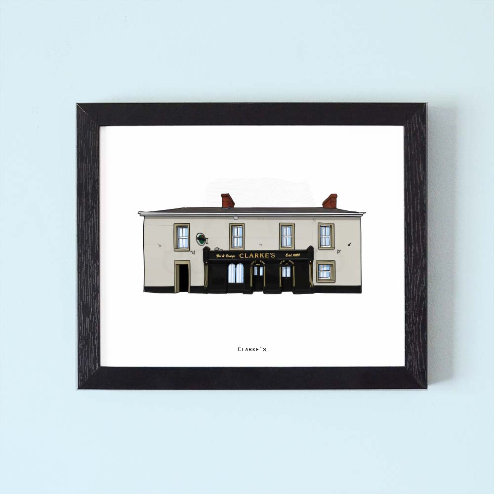 Irish Pub Illustrations | Pub Prints | Cowfield Design