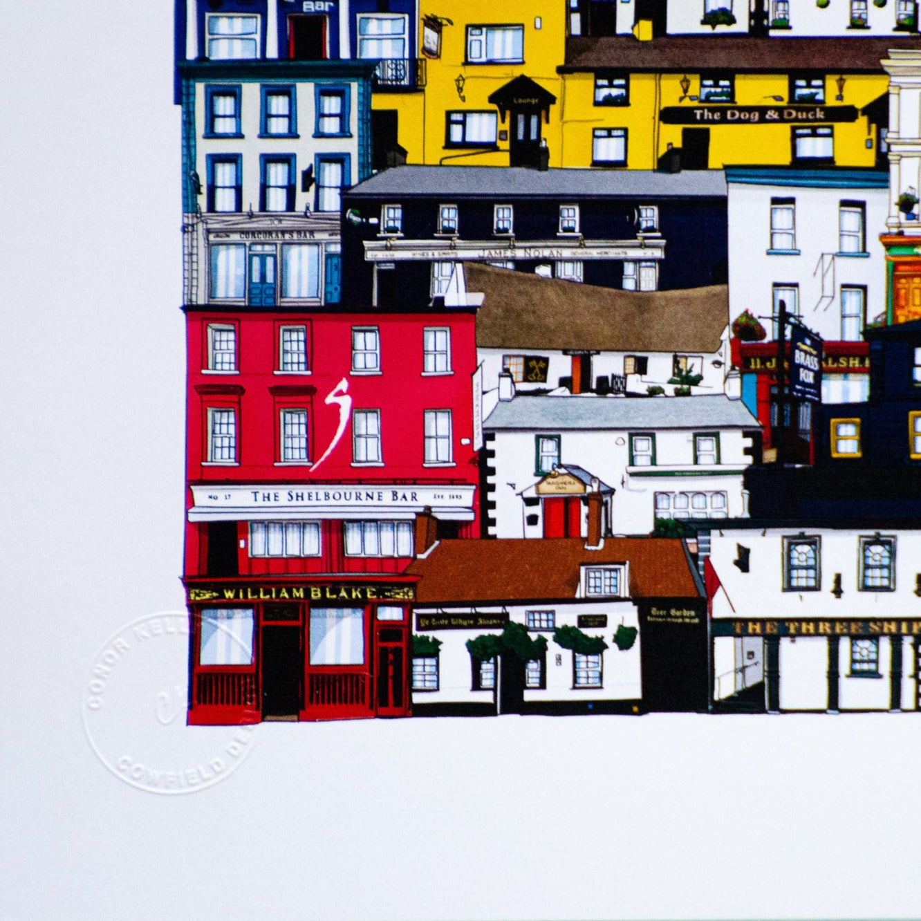 Irish Pubs | Hand Illustrated print | Cowfield Design