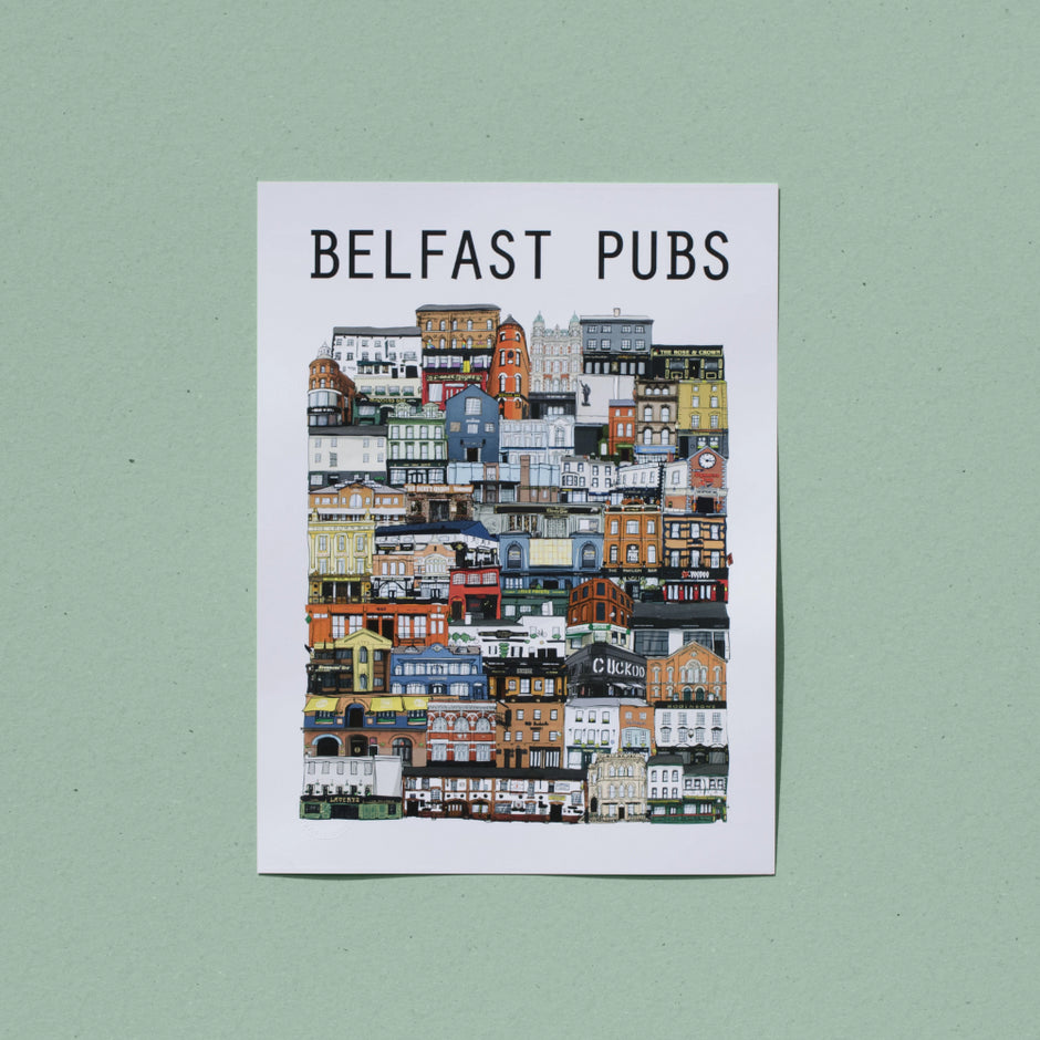 Framed Illustrated Irish Pub Prints | Cowfield Design