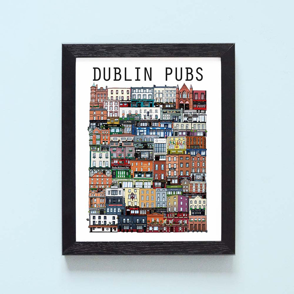Framed Illustrated Irish Pub Prints | Cowfield Design